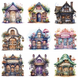 Watercolor Storefront Fantasy Clipart, Fantasy Jpg, Fantasy Art ...
