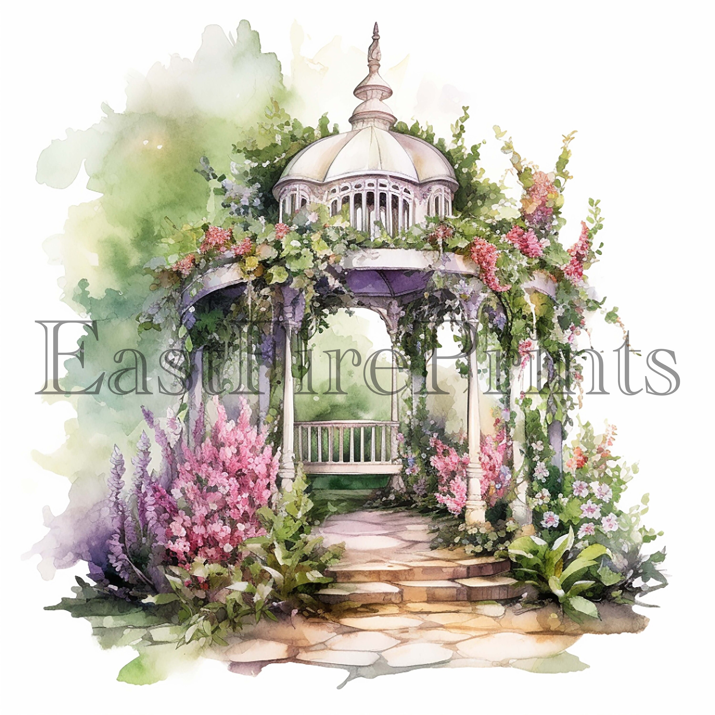 20 Watercolor Secret Garden Clipart Spring Clipar PNG - Etsy