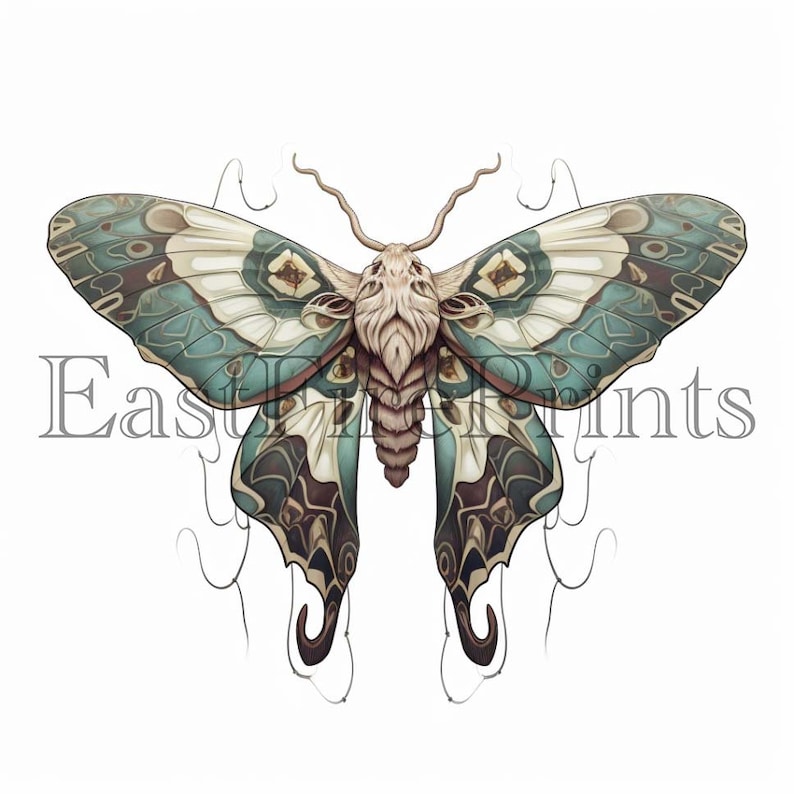 Skull Moth Clipart PNG Death's Head Moth Clip Art Gothic - Etsy