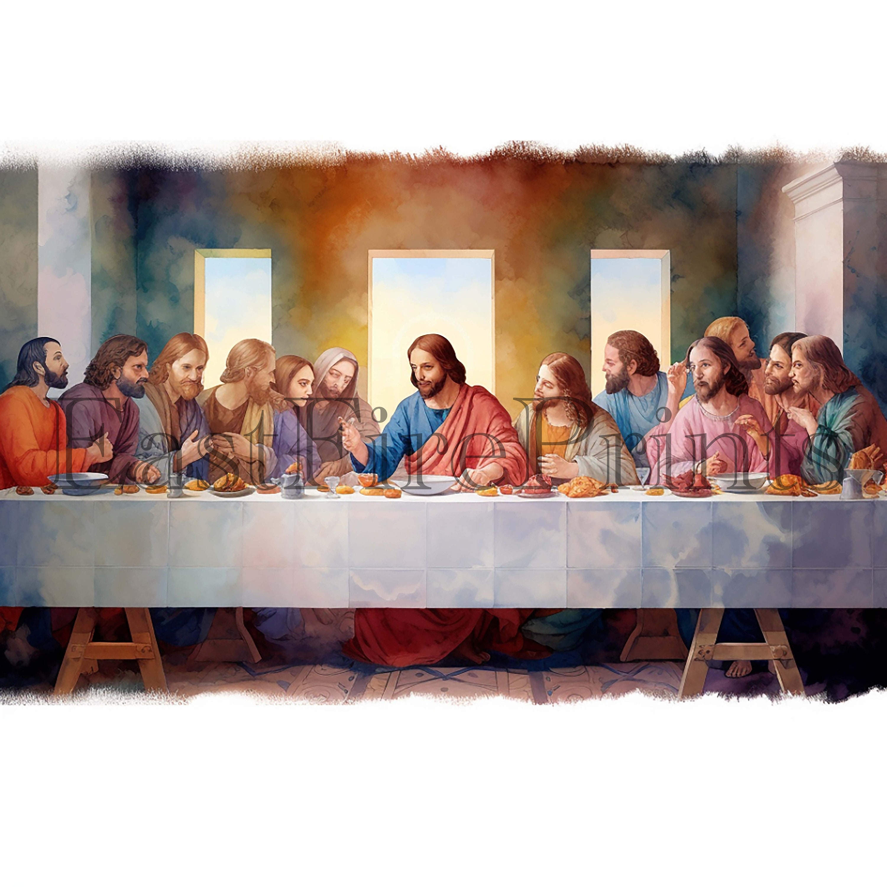 20 the Last Supper Clipart Watercolor High Quality Png - Etsy
