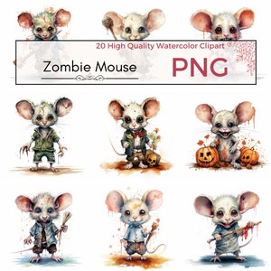 Zombie Mouse Clipart, High Quality Png Halloween Clipart Spooky ...