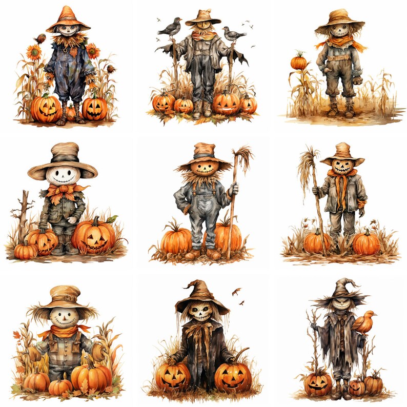 200 Pumpkin Watercolor Clipart Bundle Halloween Fall Clip - Etsy