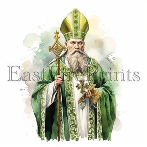 20 Saint Patrick Clipart, Watercolor Clipart, Religious Prints ...