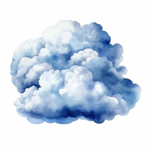 Watercolor Cloud Clipart, Cute Clipart Nursery Clipart Children Cloud ...