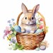Easter Bunny Basket Clipart High Quality PNG Easter Clipart - Etsy