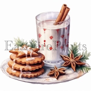 20 Christmas Cookies Watercolor Clipart, High Quality Png, Xmas Clip ...