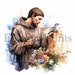 20 Saint Francis of Assisi Clipart, Watercolor Clipart, Saint Art ...
