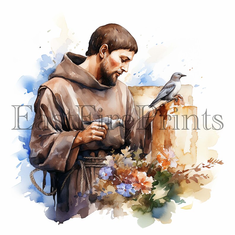20 Saint Francis of Assisi Clipart Watercolor Clipart Saint - Etsy