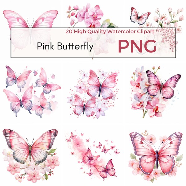 Cute Pink Butterfly - Etsy