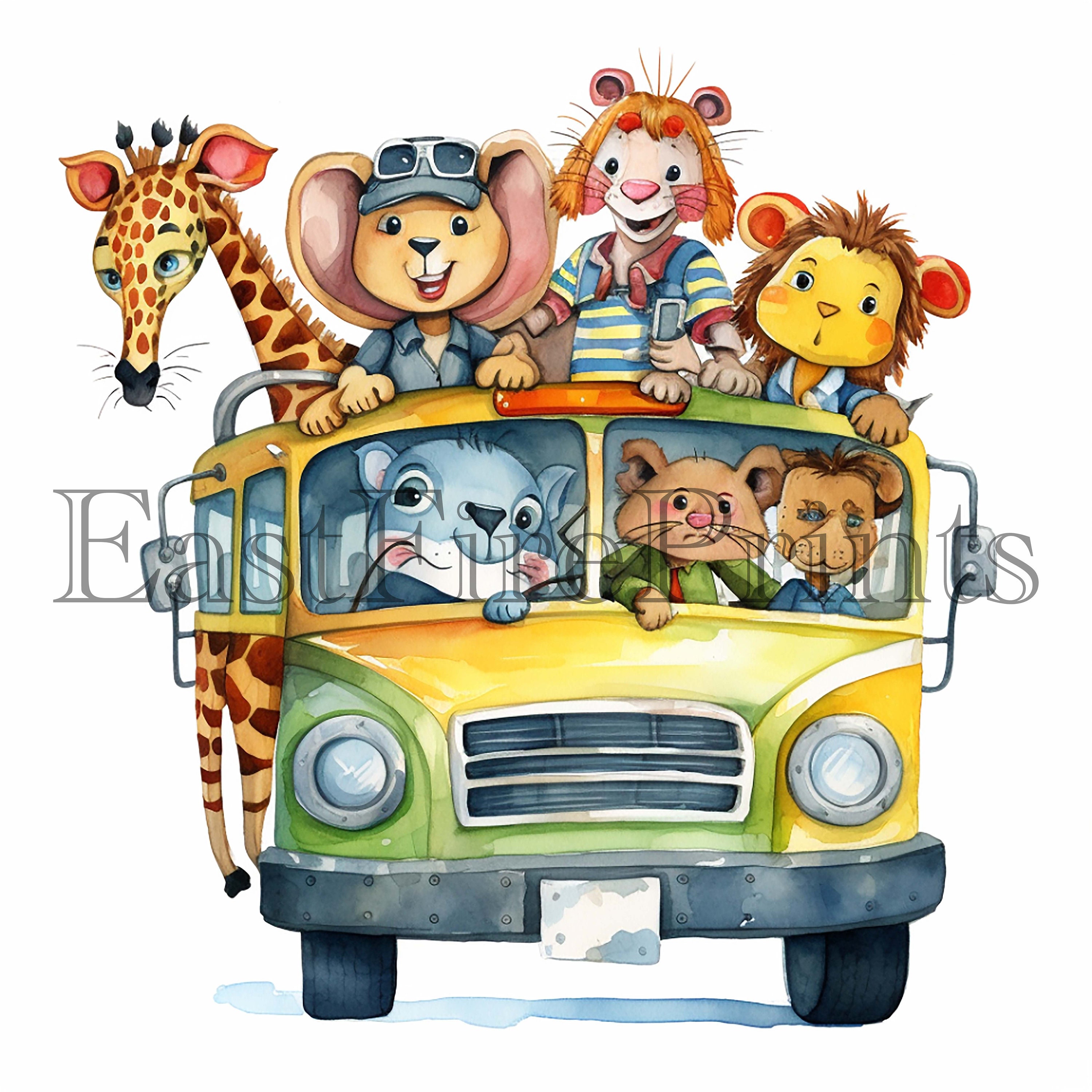 Safari Animals Nursery Png Watercolor Clipart Nursery - Etsy