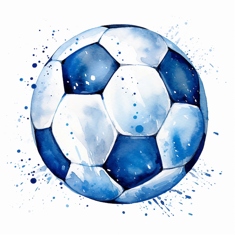 Watercolor Soccer Clipart Soccer Ball and Cleats Clipart - Etsy