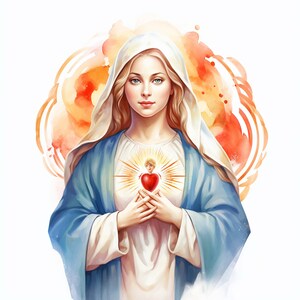 Immaculate Heart of Mary Clipart, High Quality Png Virgin Mary Png ...