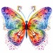 20 Retro Butterfly Watercolor Clipart, Hippie Png, Retro Clip Art ...