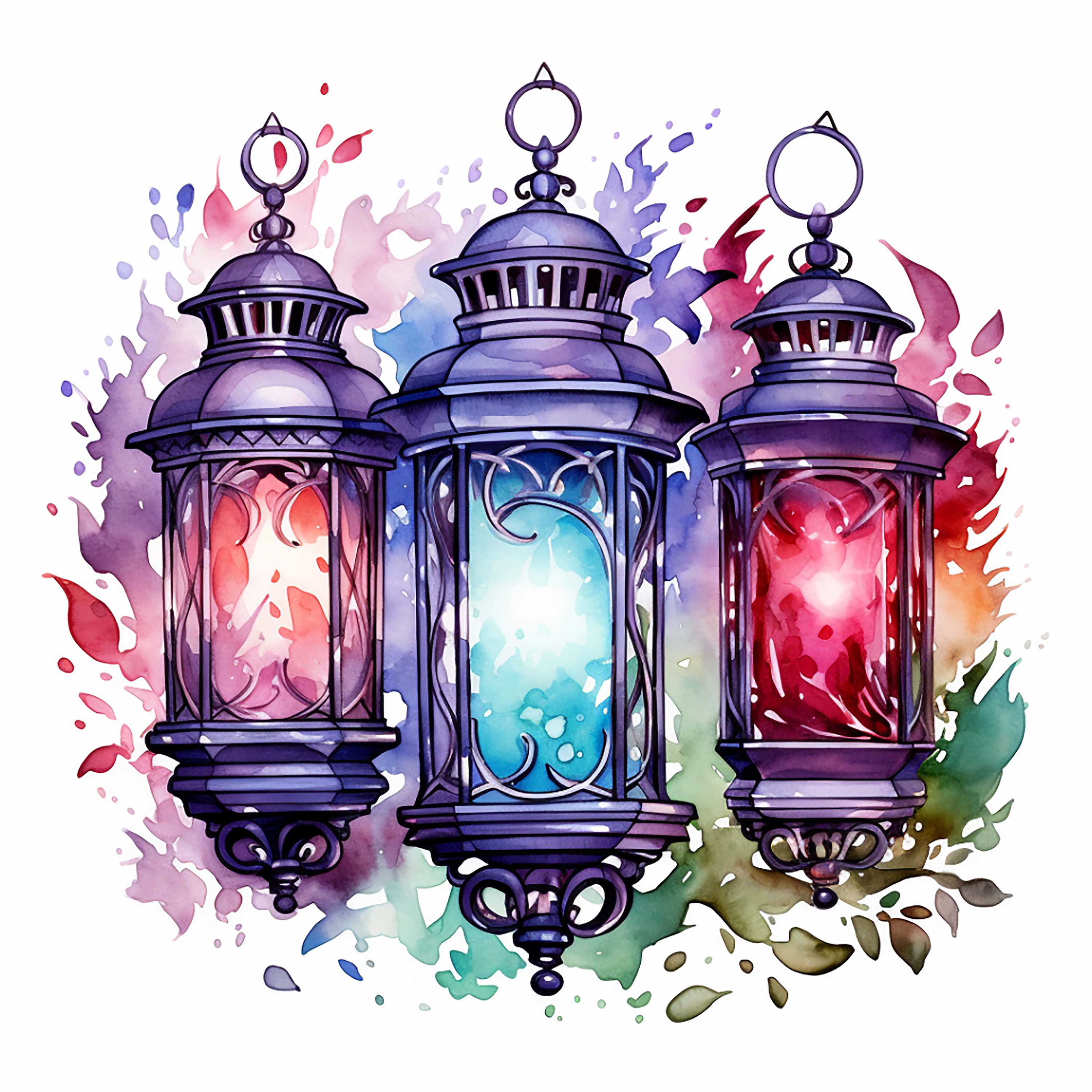 Watercolor Fantasy Lantern Clipart Fantasy Art Lantern Jpg - Etsy