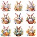 Easter Bunny Basket Clipart High Quality PNG Easter Clipart - Etsy