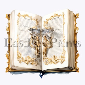 Watercolor Catholic Holy Bible Clipart, Virgin Mary, Religious Clip Art ...