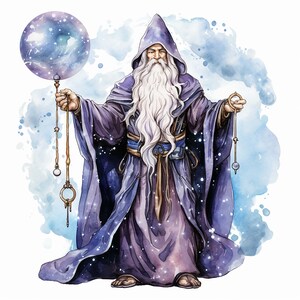 Celestial Wizard Clipart, High Quality PNG, Fantasy Clipart, Magic PNG ...