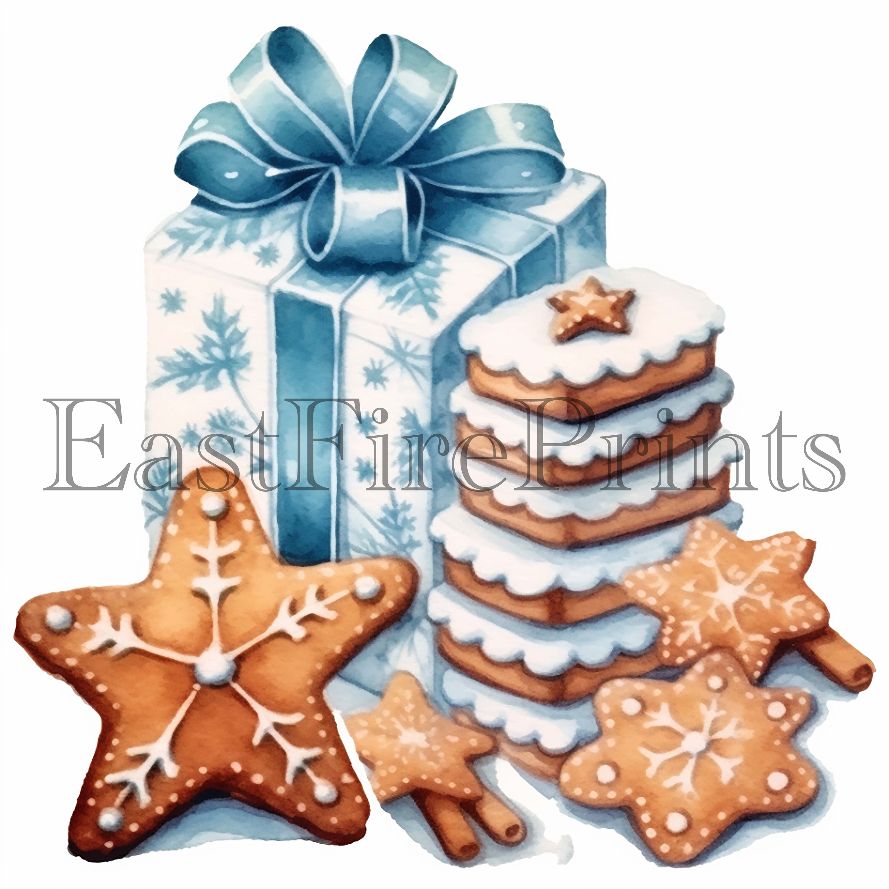 20 Christmas Cookies Watercolor Clipart High Quality Png - Etsy