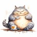 Funny Chubby Fat Cat Clipart, High Quality PNG, Cute Cat PNG, Nursery ...