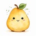 Watercolor Cute Pear Clipart Cute Clipart Fruit Jpg Nursery - Etsy