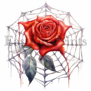 20 Watercolor Gothic Spiderwebs Clipart, Dark Fantasy Clipart, Spider ...