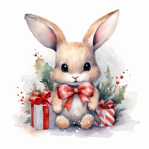 Christmas Bunny Clipart, High Quality Png Christmas Clipart Bunny Art ...