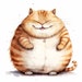Funny Chubby Fat Cat Clipart, High Quality PNG, Cute Cat PNG, Nursery ...