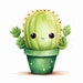 Watercolor Cute Cactus Clipart Cactus Illustration Cute - Etsy