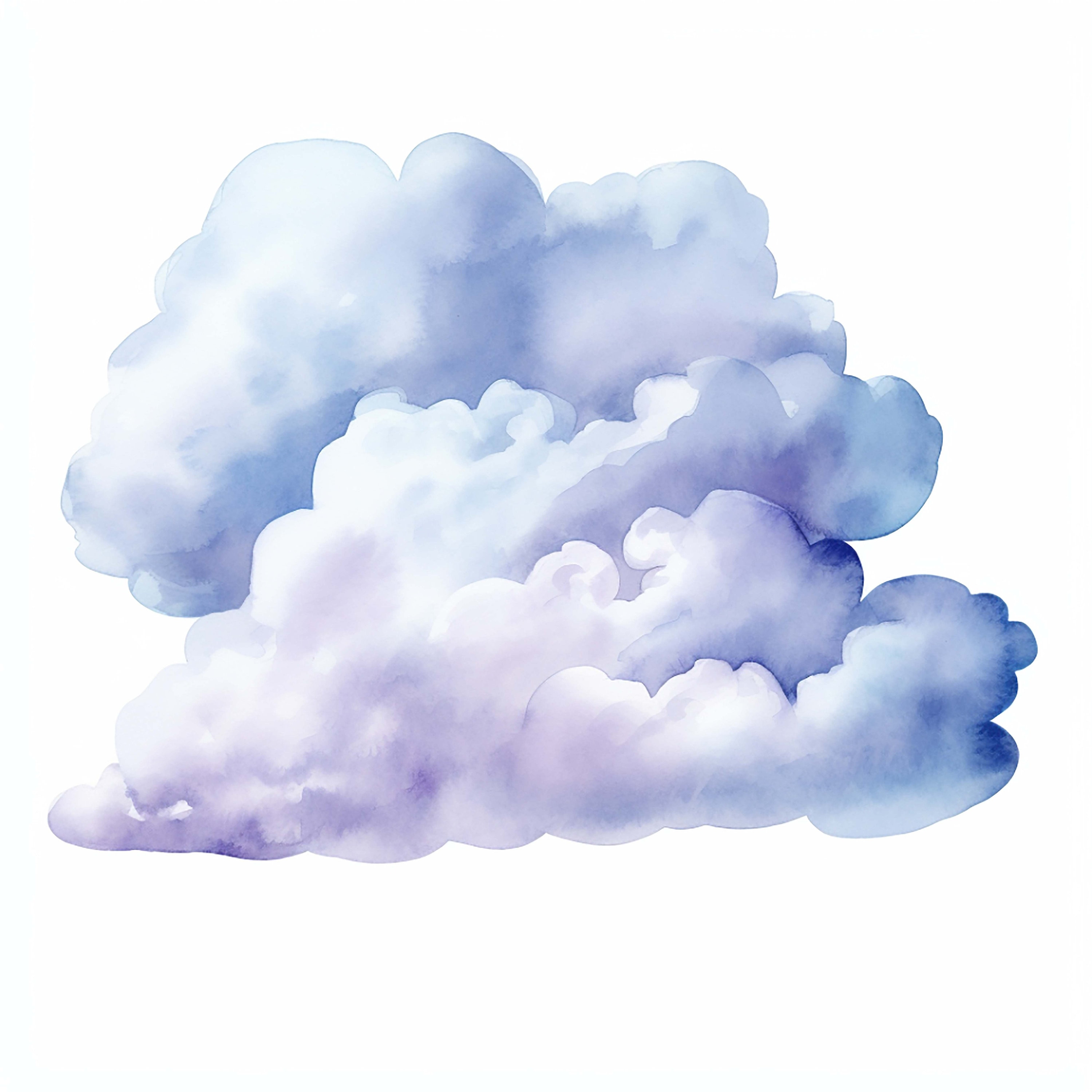 Watercolor Cloud Clipart Cute Clipart Nursery Clipart - Etsy