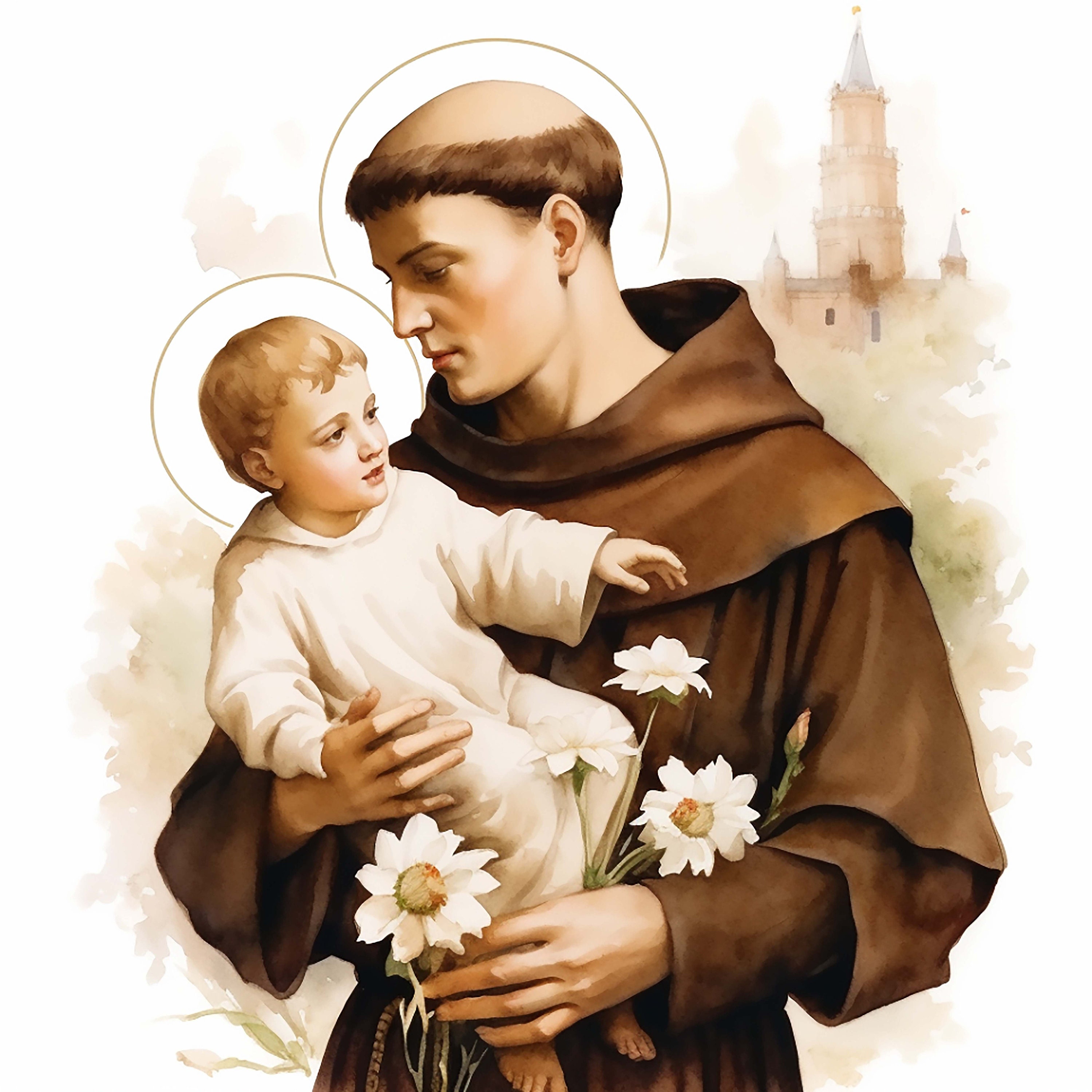 Saint Anthony Clipart, High Quality Png Catholic Sublimation Art ...