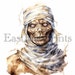 Watercolor Mummy Clipart, Halloween Clipart, Gothic Clipart, Scary Png ...