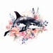 20 Watercolor Orca Clipart Set - Orca Clipart PNG - Cute Whale Clipart ...
