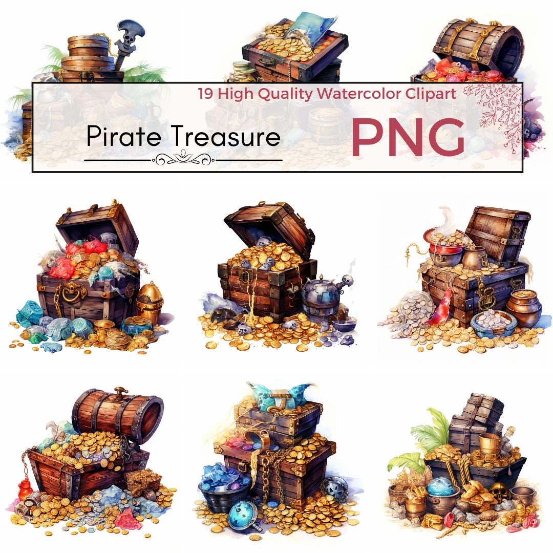 Pirate Treasure Clipart, High Quality PNG Gold Coins Treasure Chest ...