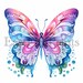 20 Retro Butterfly Watercolor Clipart, Hippie Png, Retro Clip Art ...