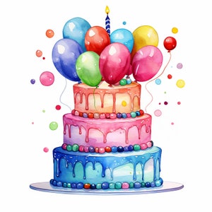 Rainbow Birthday Cake Clipart, High Quality Png Cake Png Dessert ...