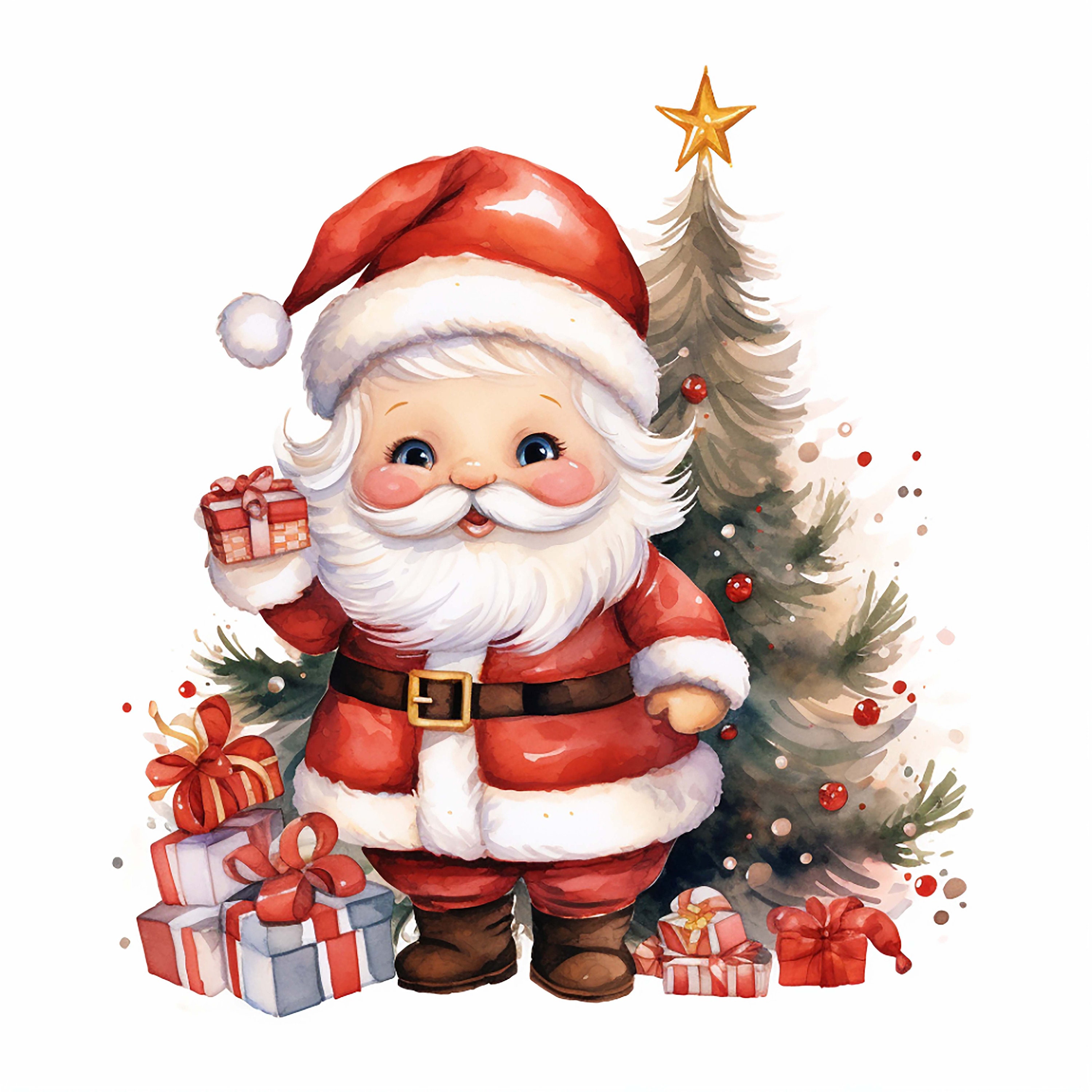 Baby Santa Claus Clipart Santa Png Christmas Clipart Nursery - Etsy