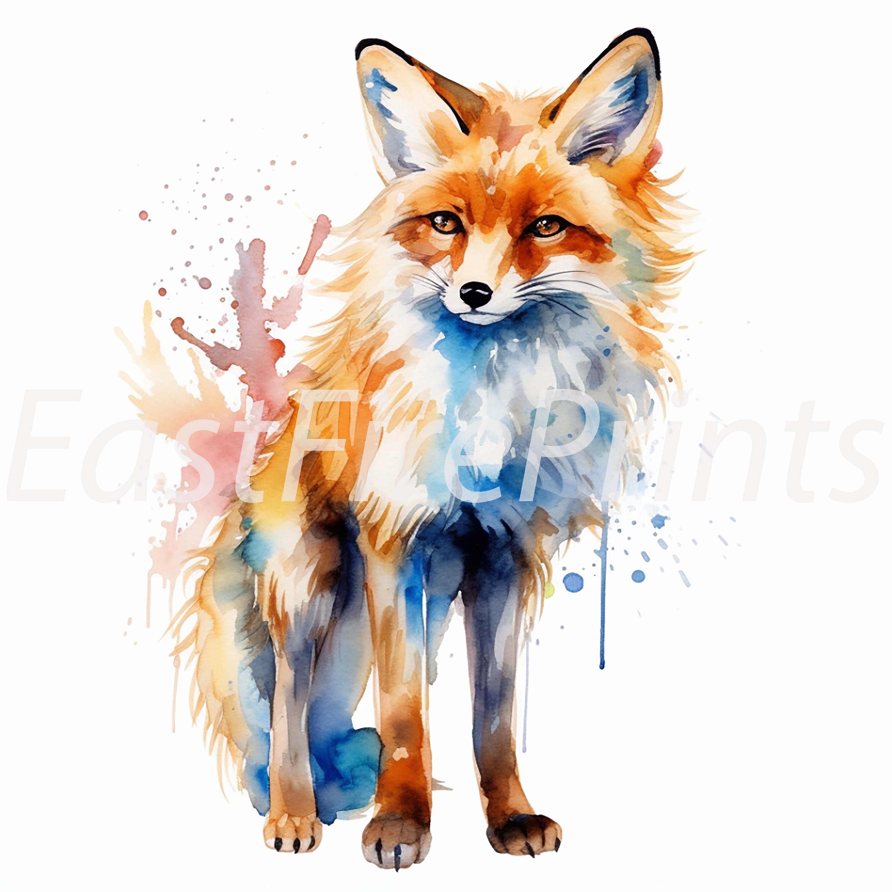 20 Watercolor Fox Clipart Set Animal Portrait Images - Etsy