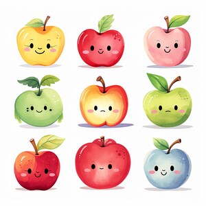 Cute Apple Clipart, High Quality Png Cute Clipart Nursery Decor Fruit ...