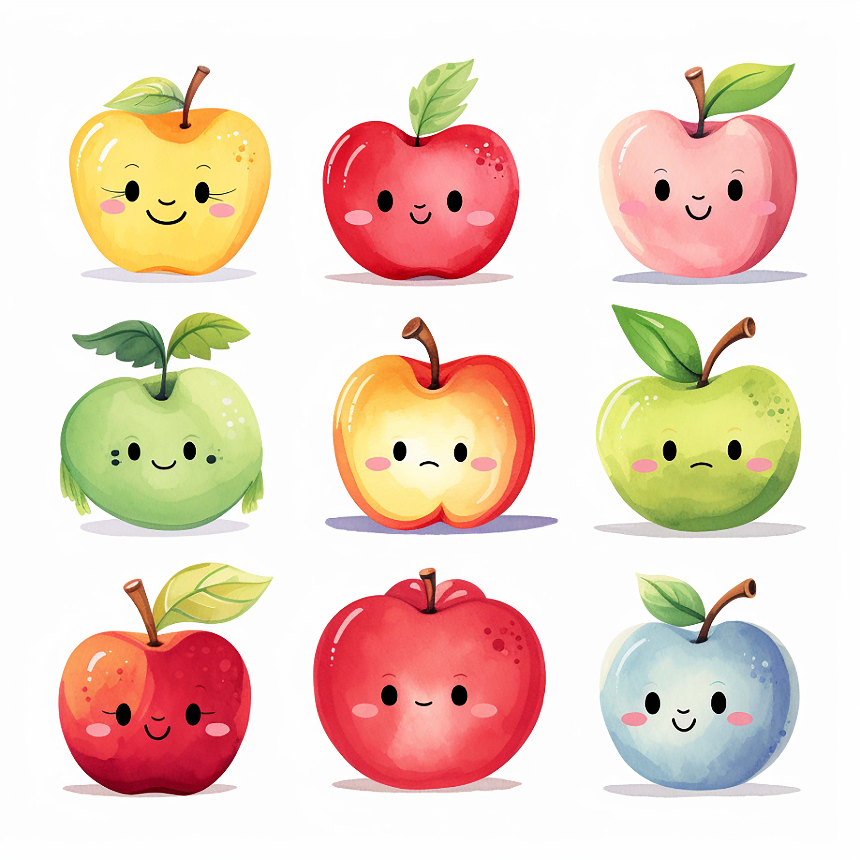 Cute Apple Clipart High Quality Png Cute Clipart Nursery - Etsy Australia