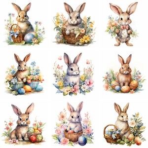 Vintage Easter Bunny Clipart, High Quality PNG, Easter PNG, Easter ...