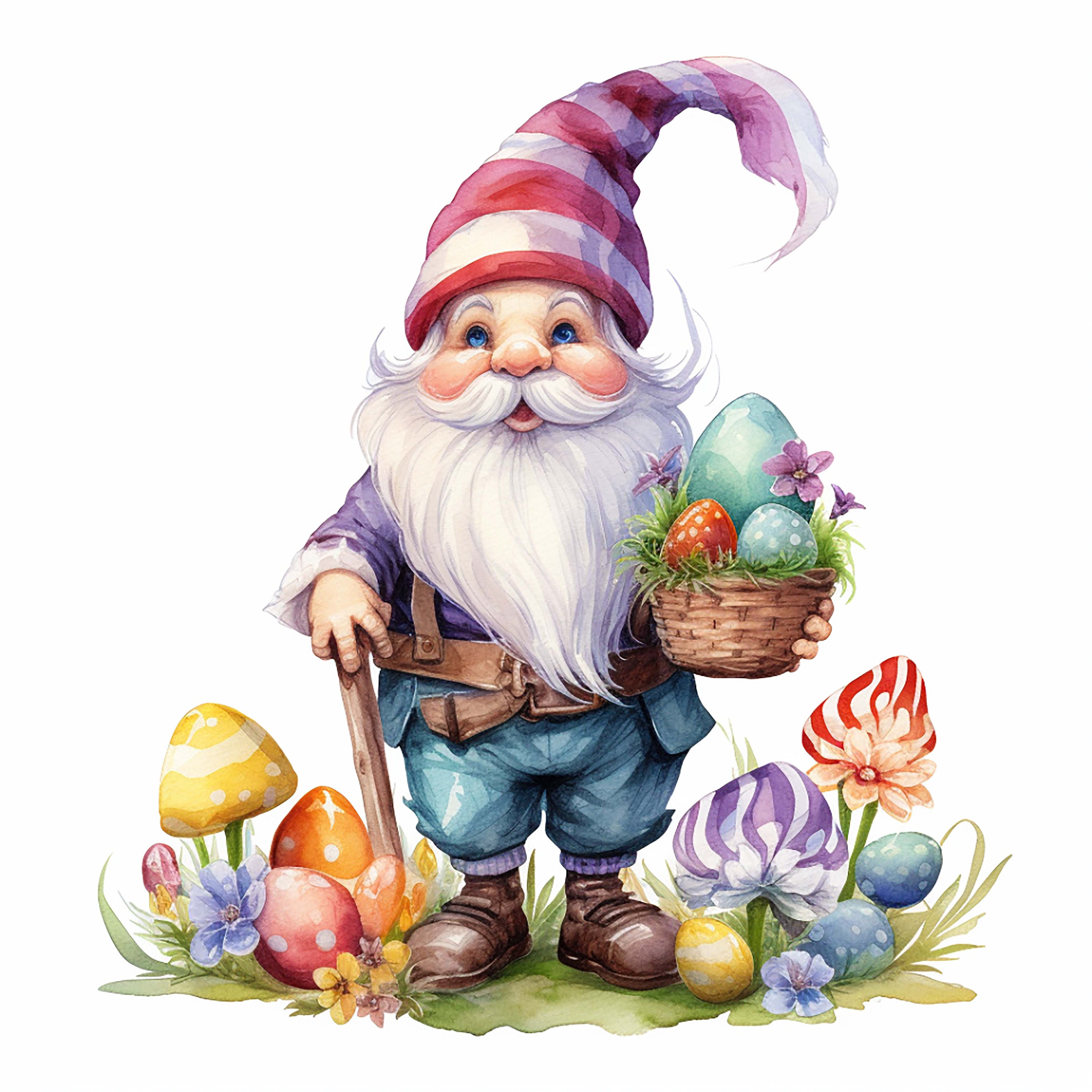 Easter Gnome Clipart High Quality PNG Easter Clipart Gnome - Etsy