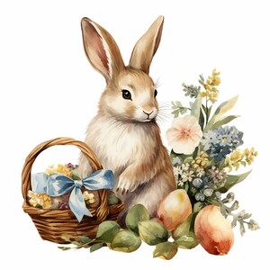 Vintage Easter Bunny Clipart, High Quality PNG, Easter PNG, Easter ...