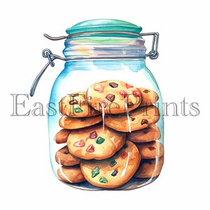 20 Watercolor Jar of Sweets Clipart, PNG, Digital Download, Prints ...