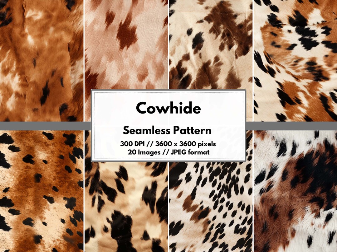 Watercolor Cowhide Digital Paper, High Quality JPG, Seamless Pattern ...