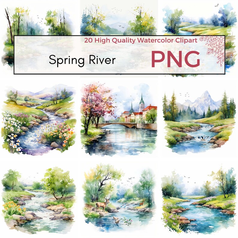 Spring River Clipart, High Quality PNG, River PNG, Spring Clipart ...