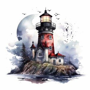 Haunted Lighthouse Clipart, High Quality Png Halloween Png Graphics ...
