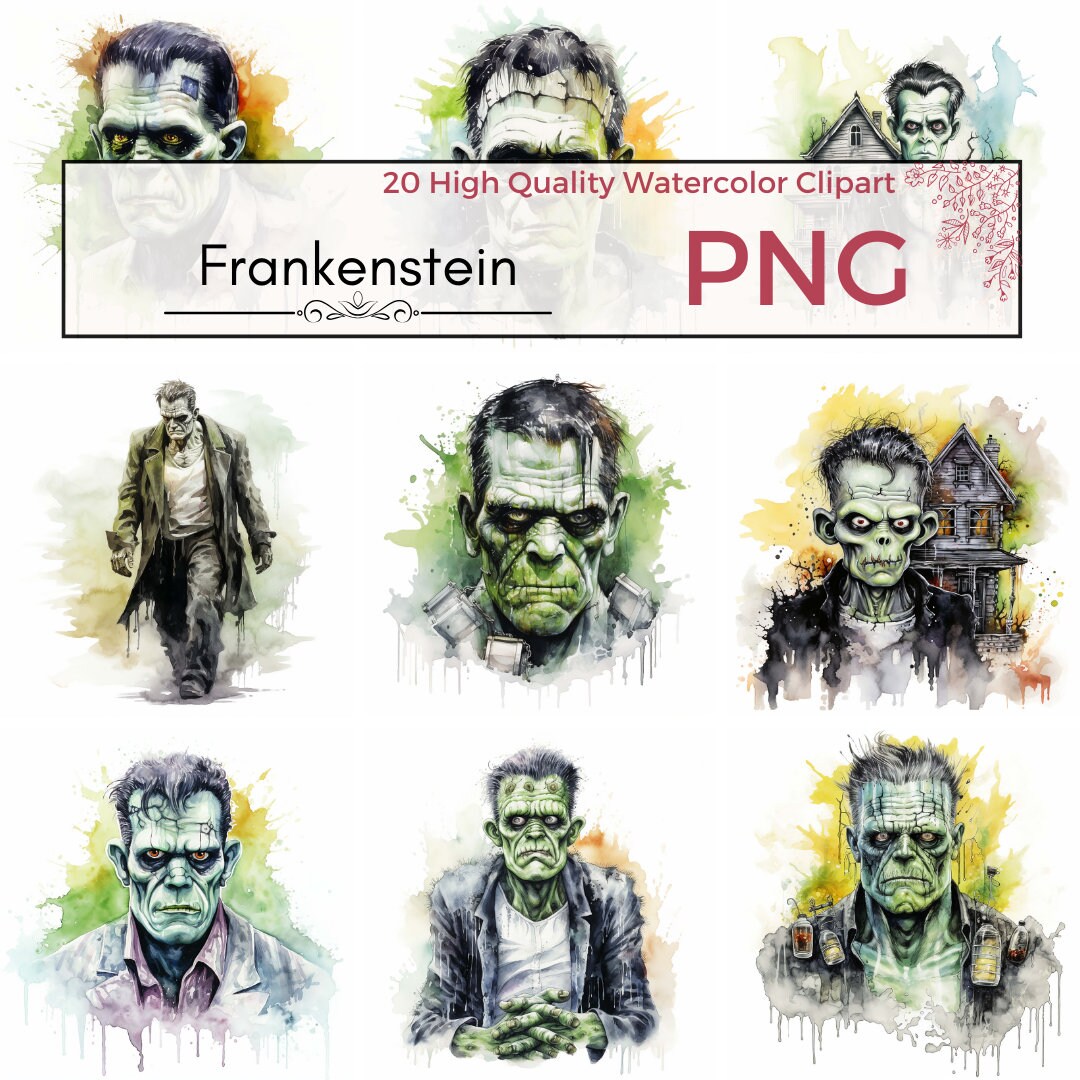 Frankenstein Clipart, High Quality Png Halloween Printables Spooky Clip ...