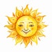 Watercolor Sun Clipart, Cute Clipart Nursery Graphics Sun Sublimation ...