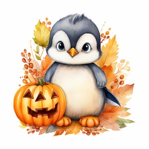 Fall Penguin Clipart, High Quality Png, Kids Clipart, Nursery ...