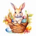 Easter Bunny Basket Clipart High Quality PNG Easter Clipart - Etsy